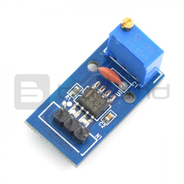 NE555 frequency adjustable pulse generator - Electronic components parts