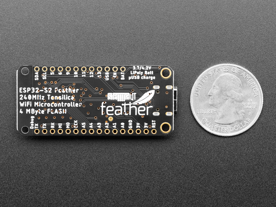 Feather ESP32-S2 - moduł WiFi, GPIO - zgodny z Arduino - Adafruit 5000 Botland - Sklep dla robotyków